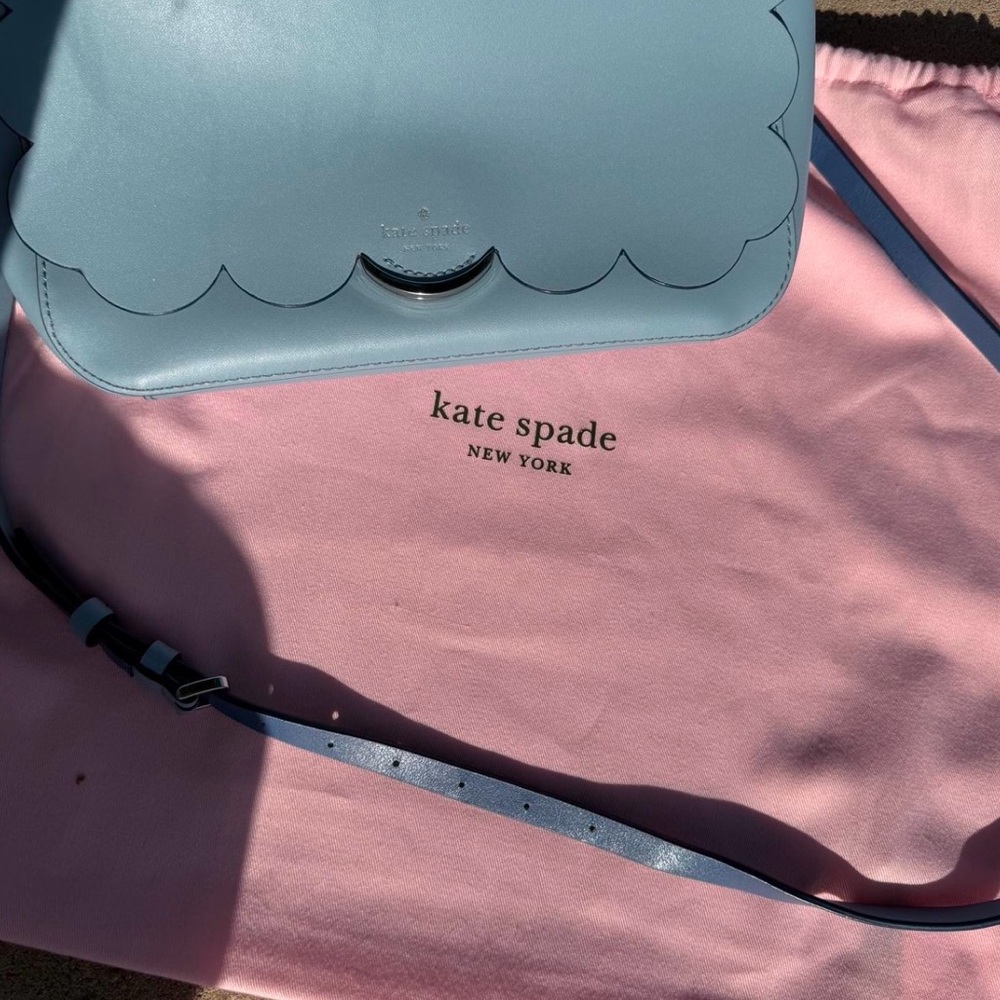 Kate Spade Light Blue Scallop Crossbody Bag - Gem